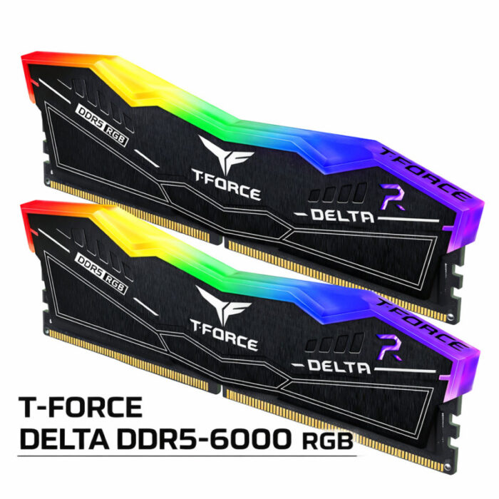 十銓 T-Force DELTA RGB DDR5-6000 64G(32G*2)-白(CL38/支援XMP&EXPO)